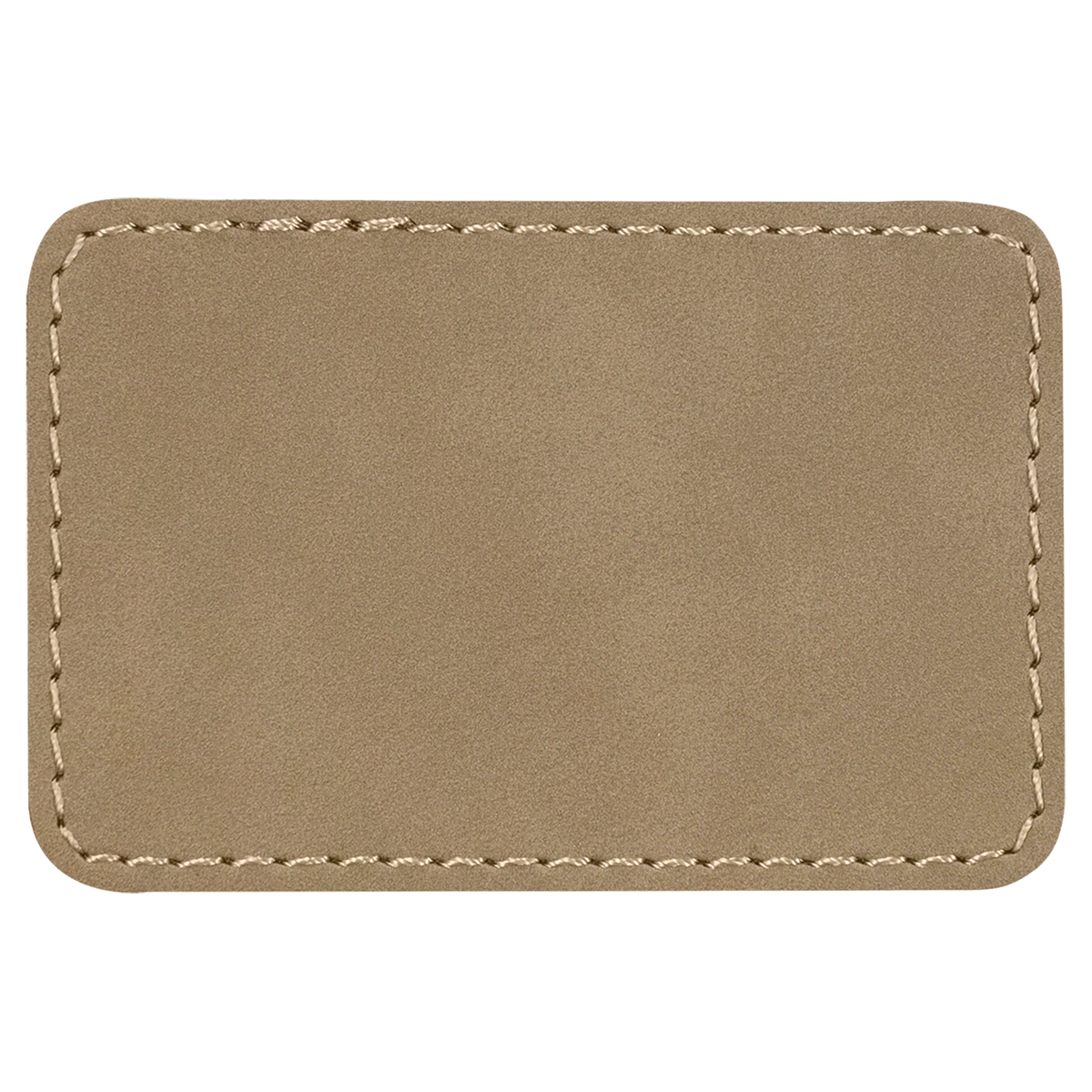 3" x 2" Rectangle Light Brown Leatherette Patch with Adhesive ...